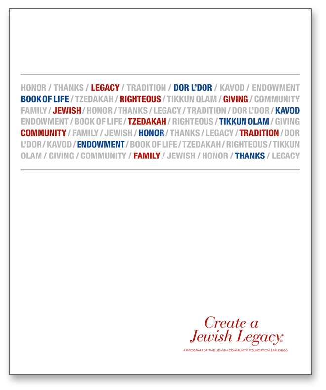 Create a Jewish Legacy - Jewish Community Foundation of San Diego